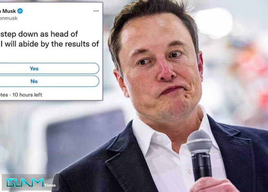 Twitter Poll: Elon Musk Should Step Down - Islam Times Twitter Poll: Elon Musk Should Step Down - Islam Times